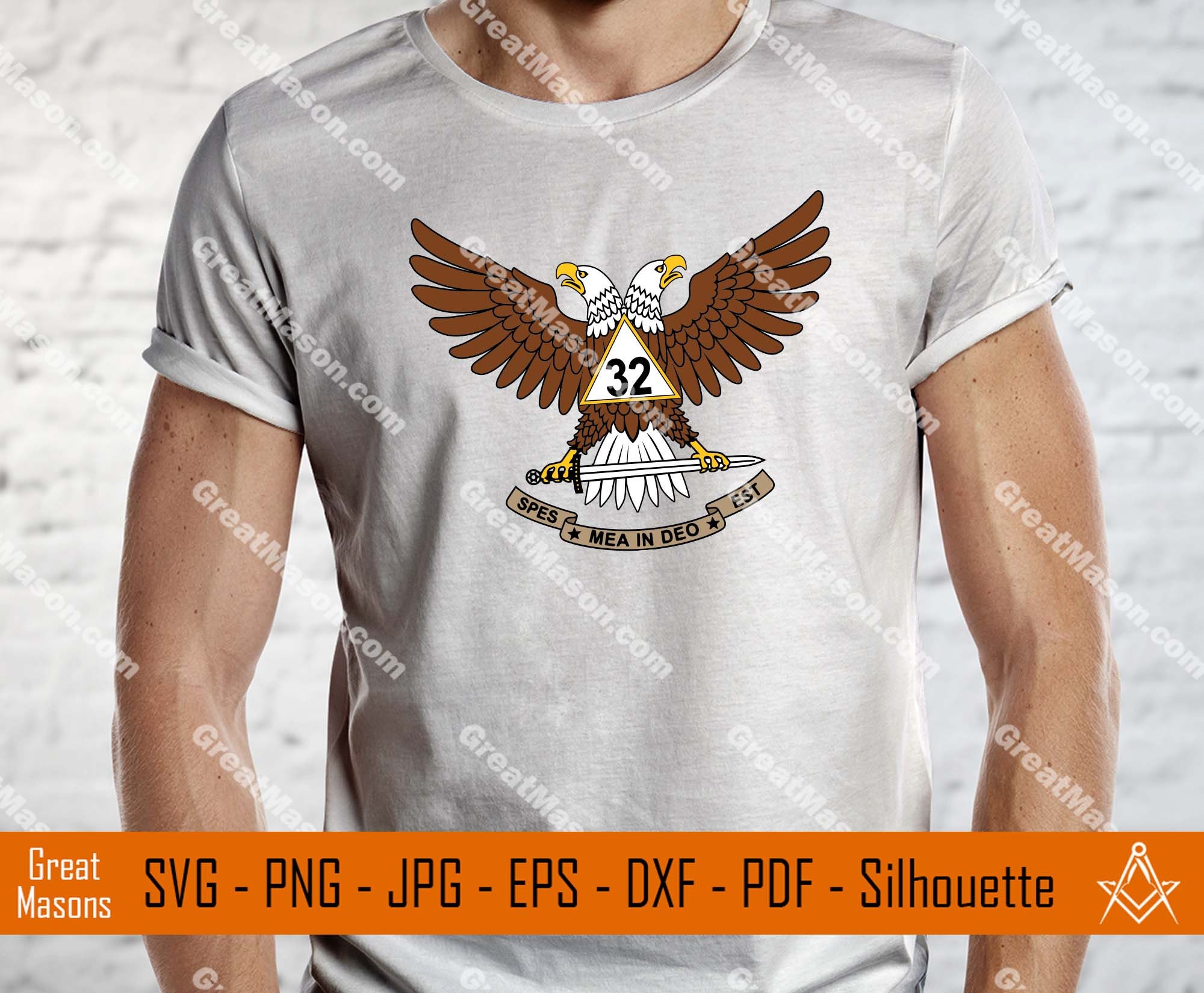 32nd Degree Scottish Rite Wings up Spes Mea in Deo Est - Great Masons ...