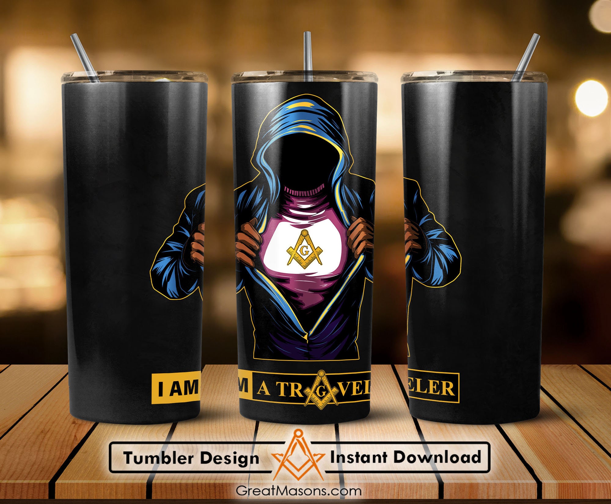 I AM A Traveler Masonic Great Masons 20oz 30oz Skinny Tumbler Wrap Png ...