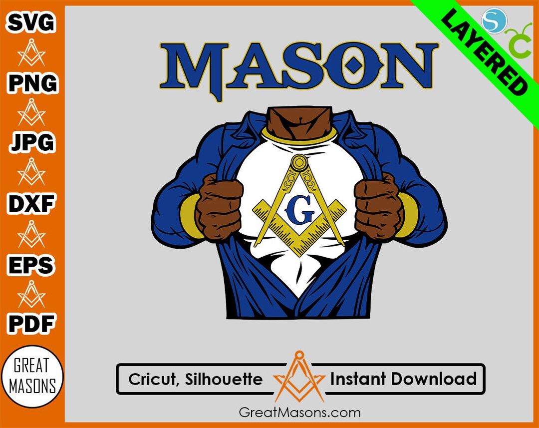 I Am A MASON - Super Mason - Tear Shirt off - Great Masons *SVG, Png ...