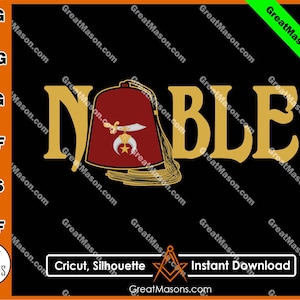 Noble Shriner Fez Symbol Shriners Freemason Great Masons SVG, Png, Eps ...