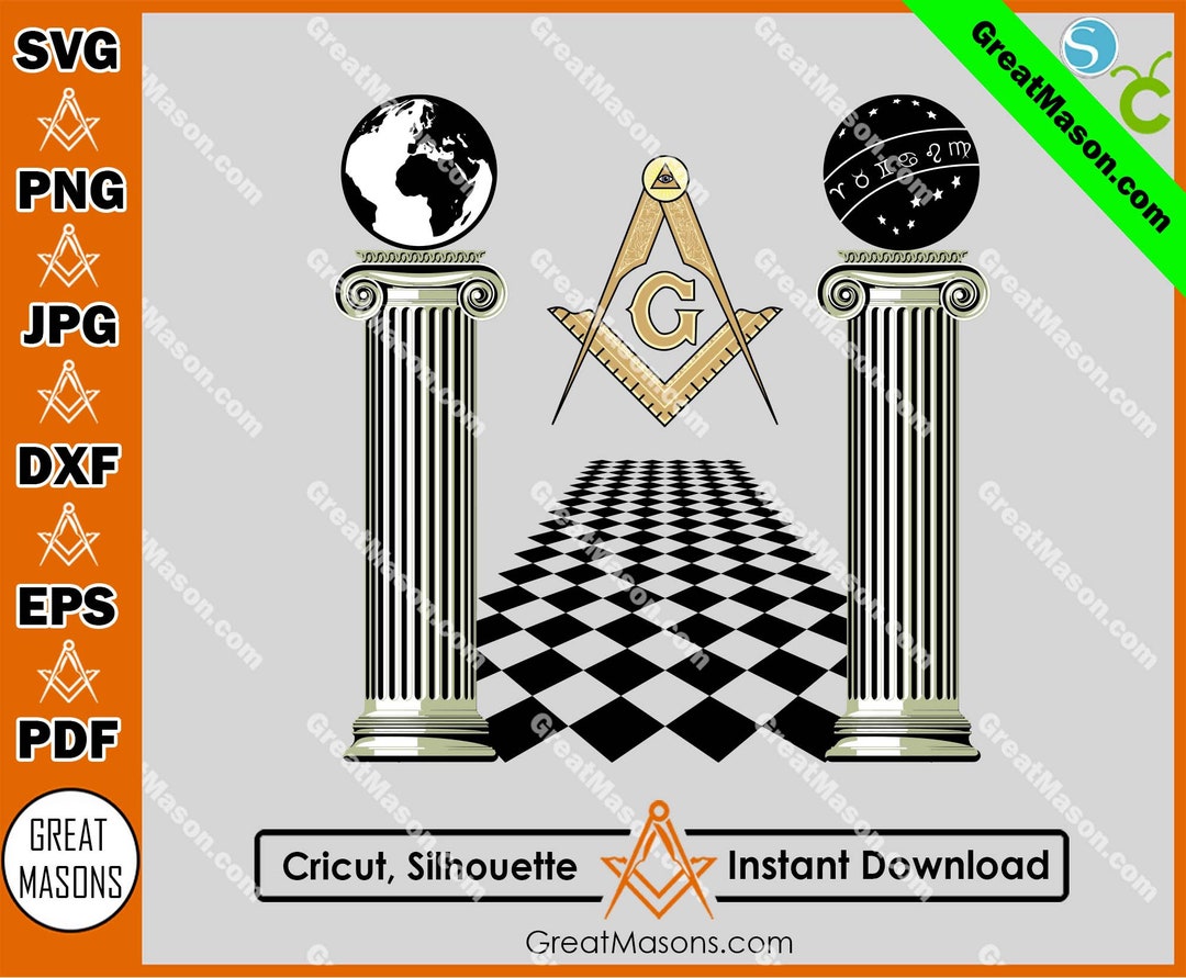 Masonic Columns Masonic Pillar Chess Board Floor - Great Masons Design ...
