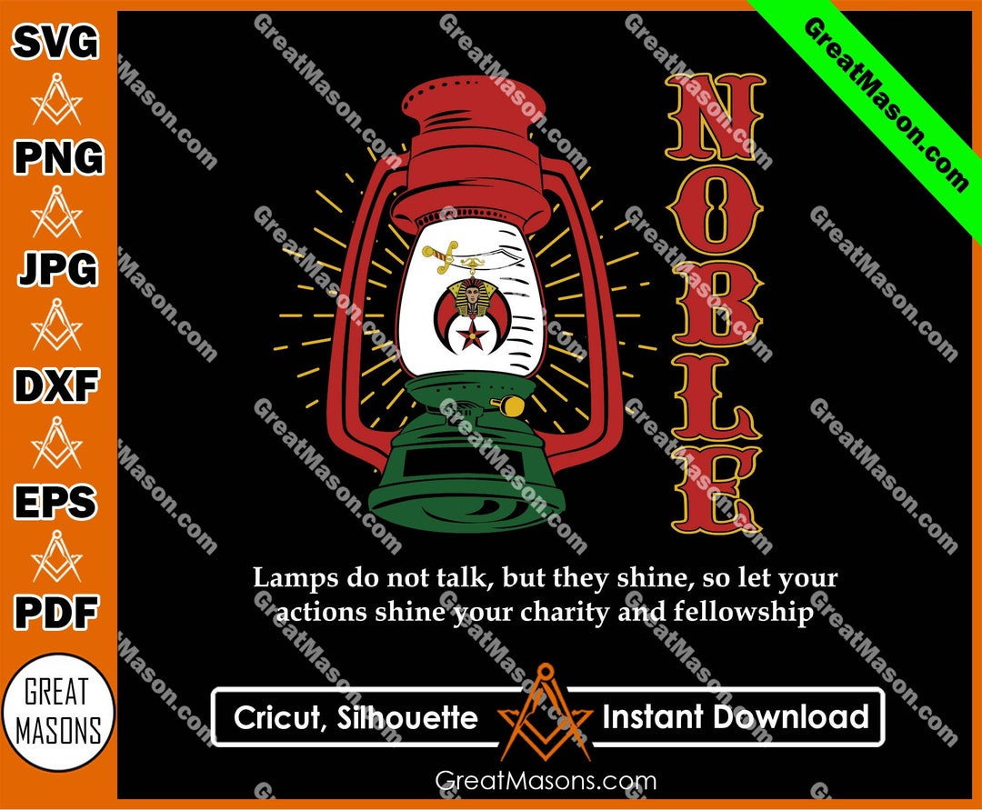 Noble Shriner Actions Shine Your Charity and Fellowship Hurricane Lamp ...