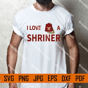 I Love A Shriner Heart Shrine Fez Sword Star Symbol Shriners Freemason ...