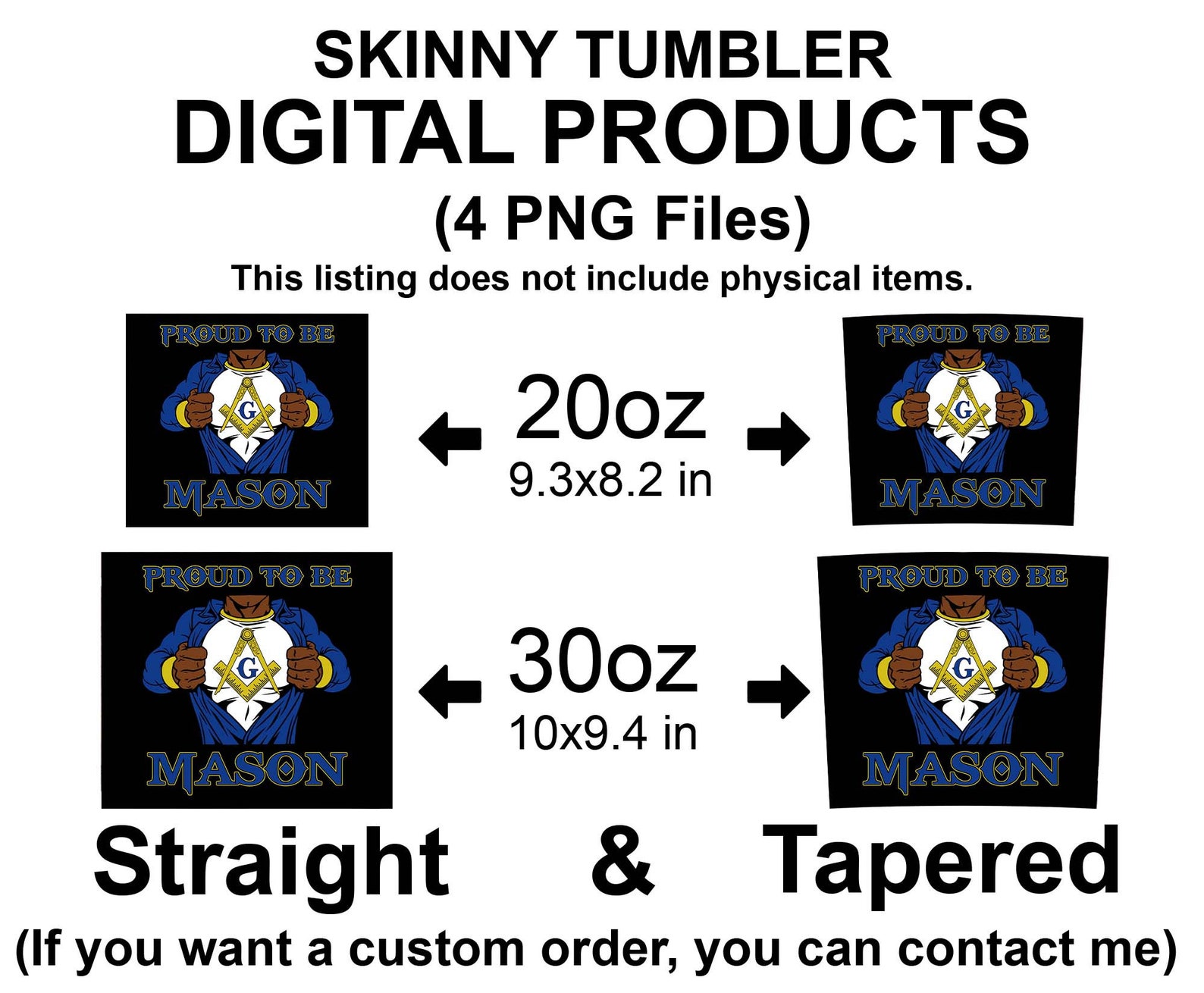 Proud to Be A Mason Super Mason Tear Shirt off 20oz 30oz - Etsy