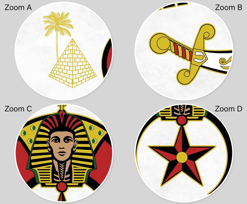 Prince Hall Shriner PHA Symbol Scimitar Crescent and Star - Etsy