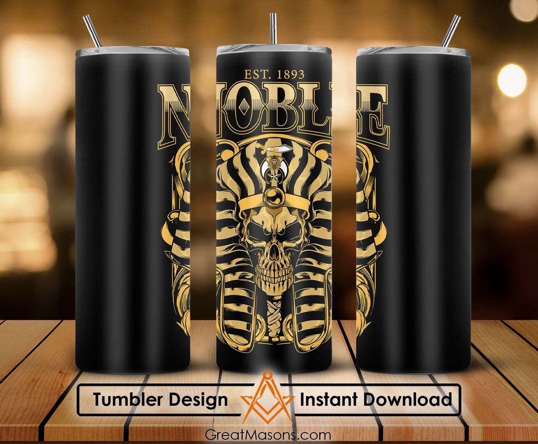 Noble Shriner Pharaoh Skull Est.1893 King of the Desert Art 20oz 30oz ...