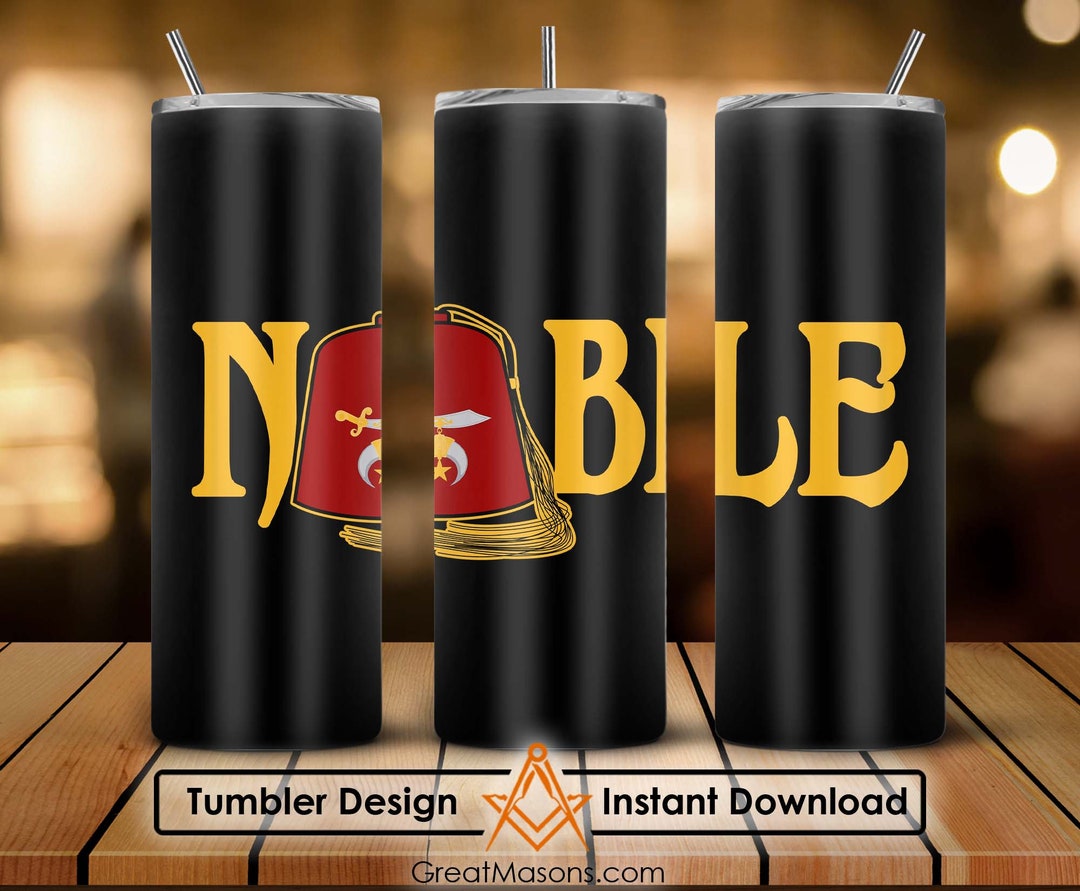 Noble Shriner Fez Symbol With Sword Star Shriners Freemasonry Art 20oz ...