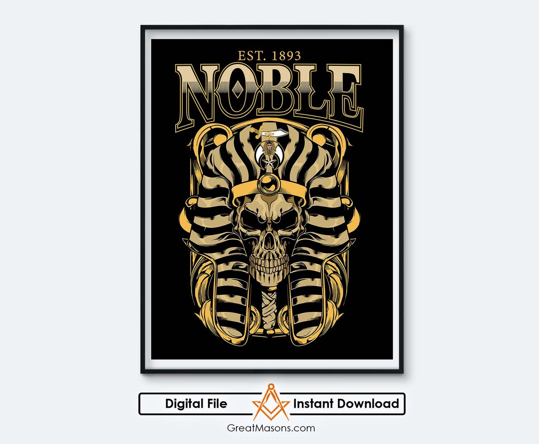 Noble Shriner Pharaoh Skull Est.1893 King of the Desert Shriners ...