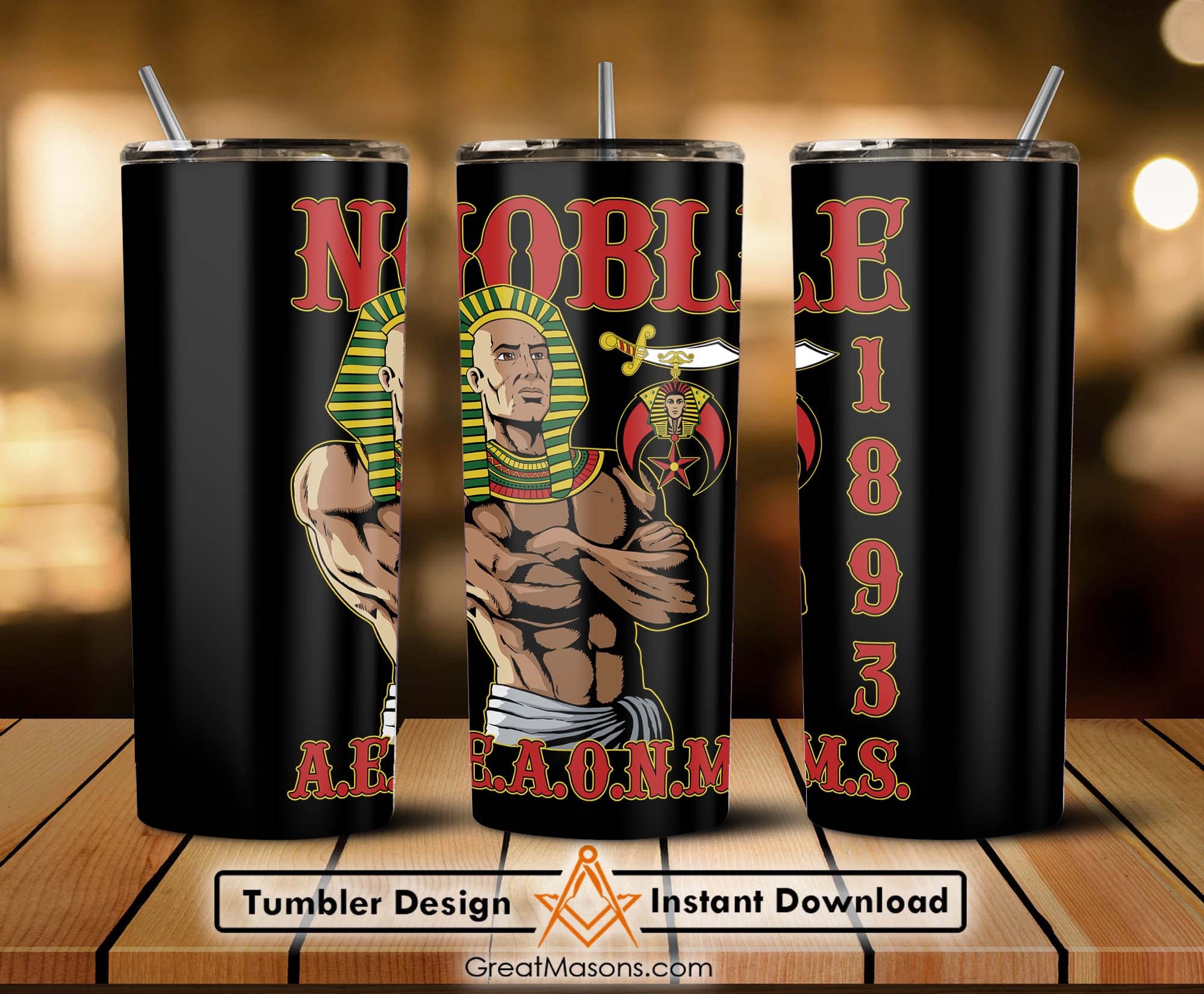 Noble Mystic Shrine Pharaoh King of the Desert AEAONMS 20oz - Etsy