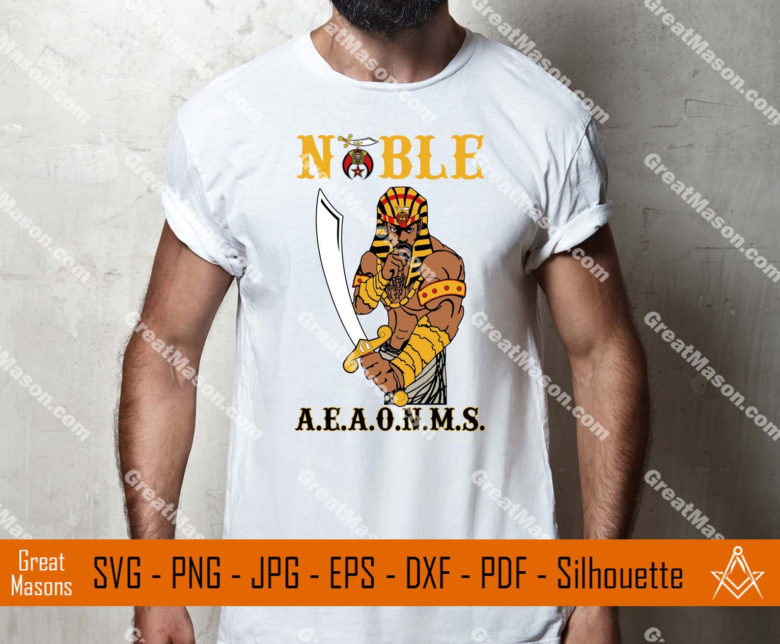 Noble Mystic Shrine Pharaoh King of the Desert Shriner AEAONMS Masonic ...