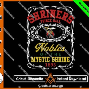 Prince Hall Shriners 1893 Nobles AEAONMS Shriner Scimitar Crescent and ...