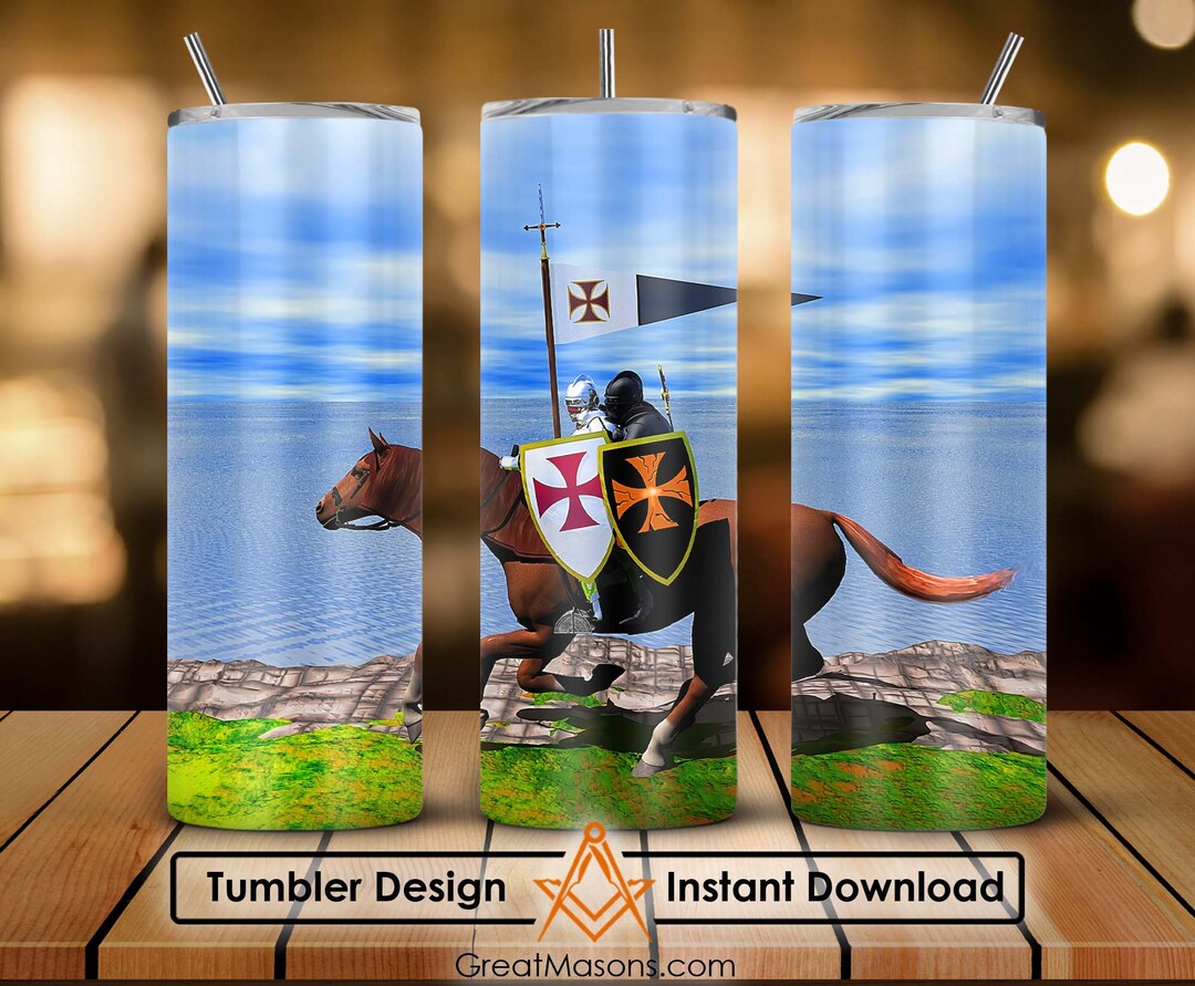 Knights Templar Crusader York Rite Masons Great Masons 20oz 30oz Skinny ...