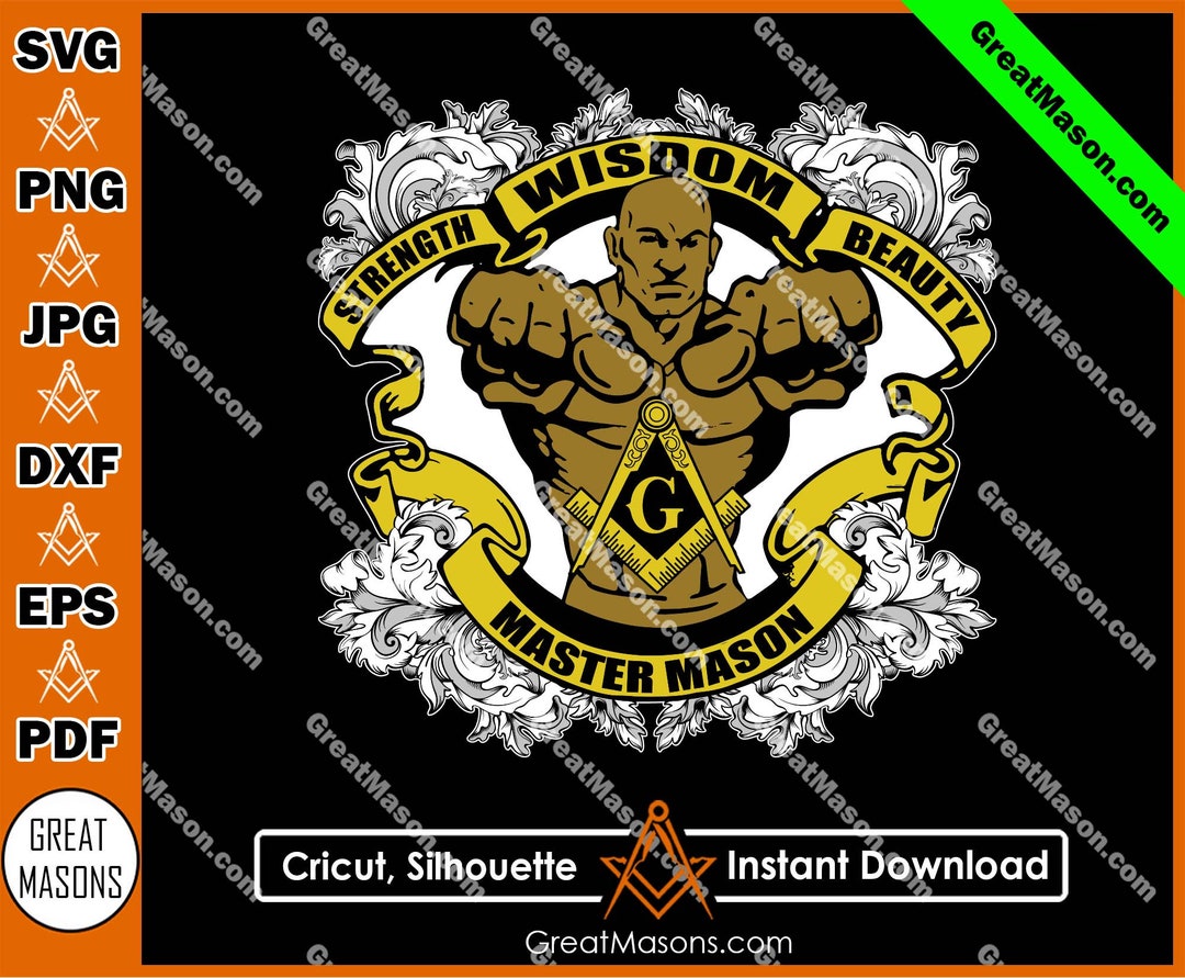 Master Mason Brother Wisdom Strength Beauty Freemasons Symbols Masonic ...
