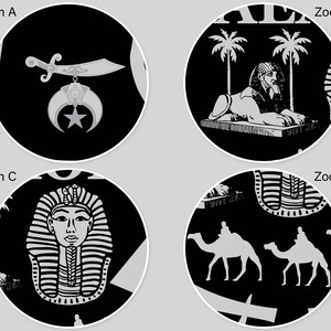 Shriner PHA 1893 AEAONMS Pharaoh Camel Desert Shriners Freemasonry Art ...