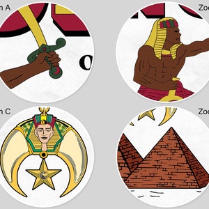 Nobles Mystic Shrine Camel Rider Pyramid Shriner Scimitar Crescent and ...