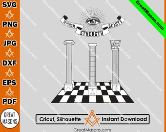 Masonic Chess Board - Etsy UK