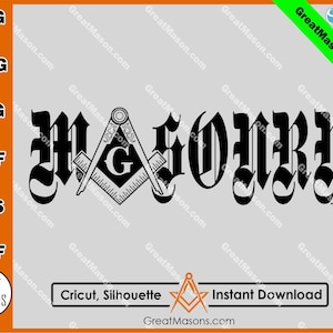 Masonry Vintage Symbol Masonic Digital File - Great Masons Design *SVG ...