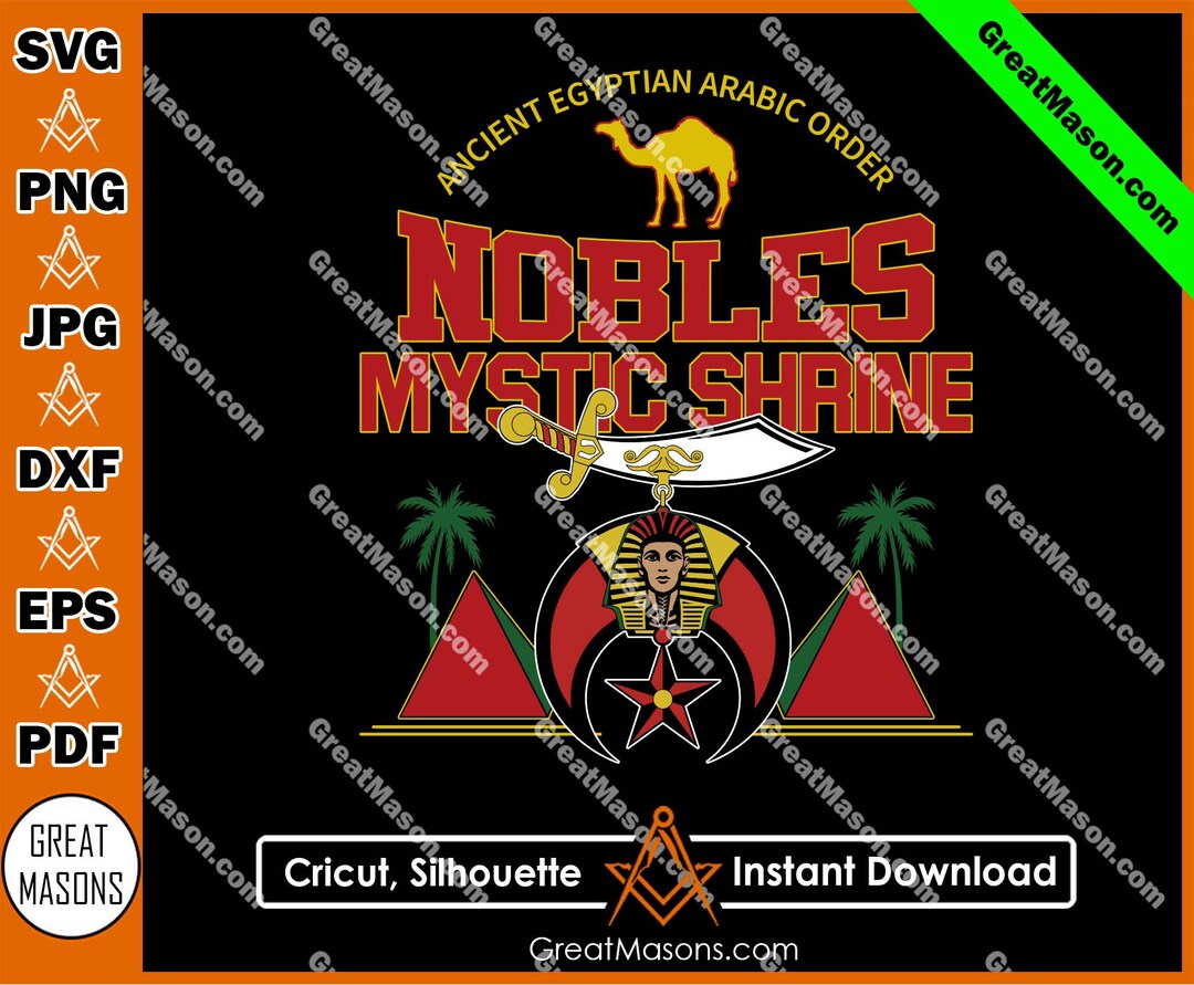 Nobles Mystic Shrine AEAONMS Camel Pyramid Shriner Scimitar Crescent ...