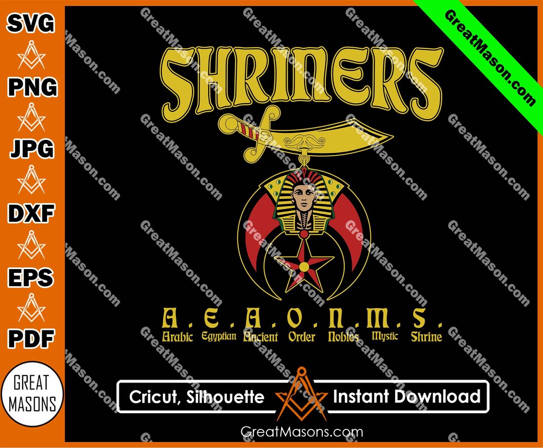 Nobles Mystic Shrine AEAONMS Shriner Scimitar Crescent and Star Great ...