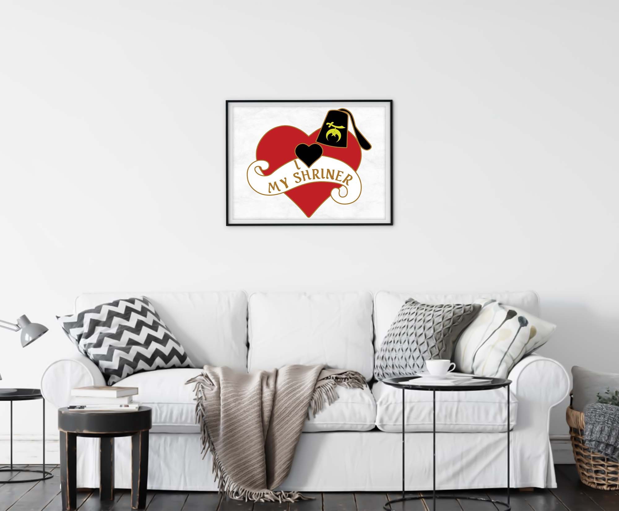 I Love My Shriner Heart Shrine Fez Sword Star Symbol Shriners - Etsy