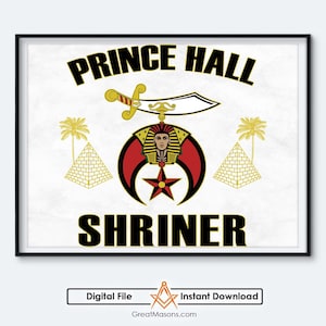 Prince Hall Shriner PHA Symbol Scimitar Crescent and Star Freemasonry ...