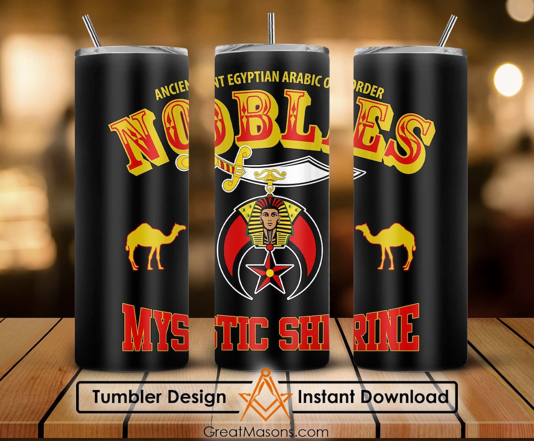 Nobles Mystic Shrine 1893 AEAONMS Shriner Scimitar Crescent Star 20oz ...