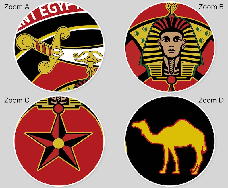 Nobles Mystic Shrine 1893 AEAONMS Shriner Scimitar Crescent and Star ...