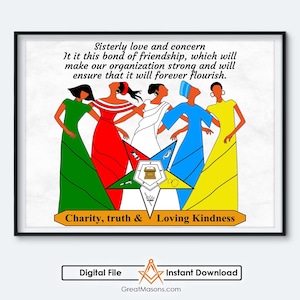 OES Sisters Charity Truth & Loving Kindness FATAL Order of the Eastern ...