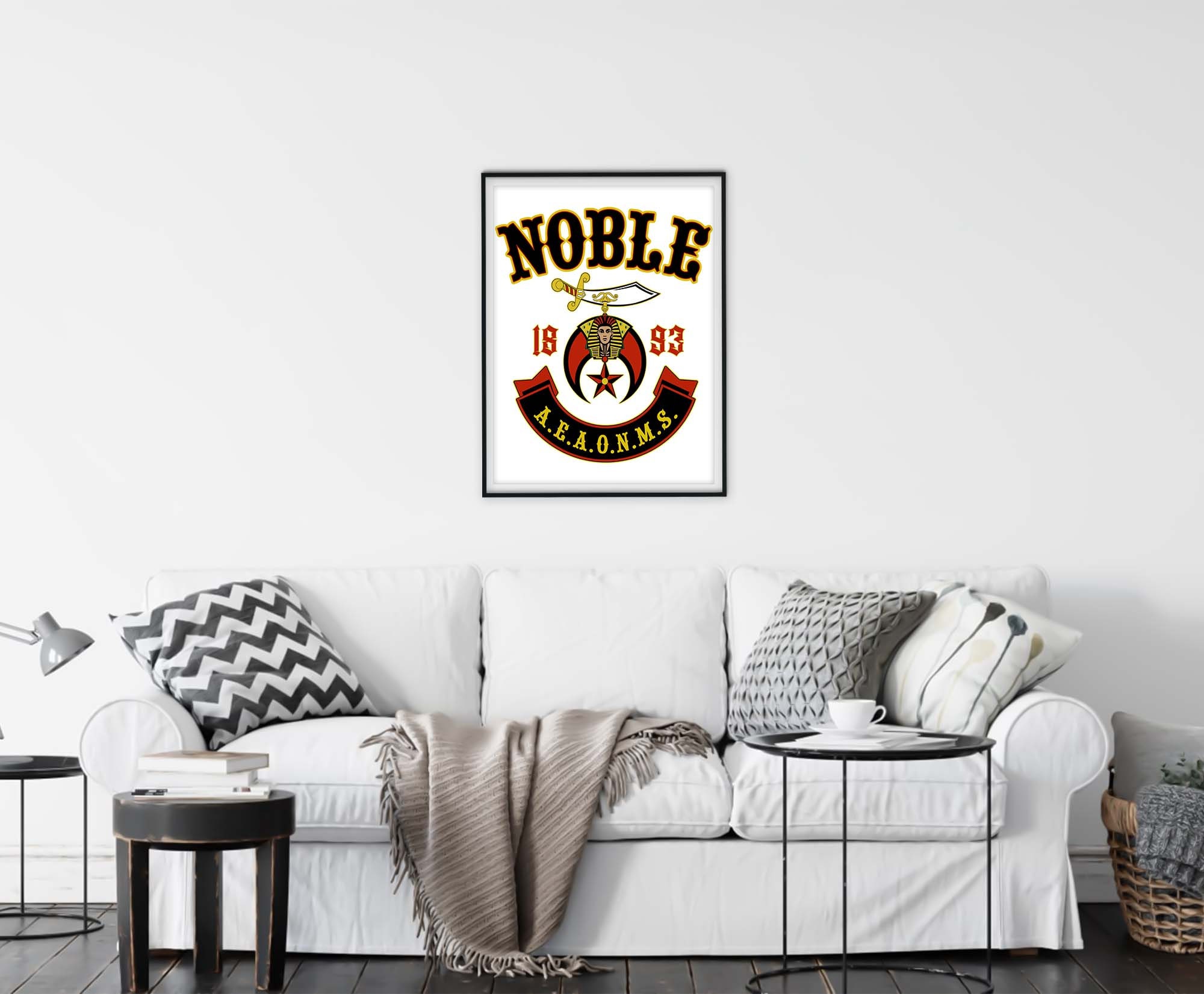 Noble 1893 AEAONMS Shriner Logo Symbol Scimitar Crescent and - Etsy