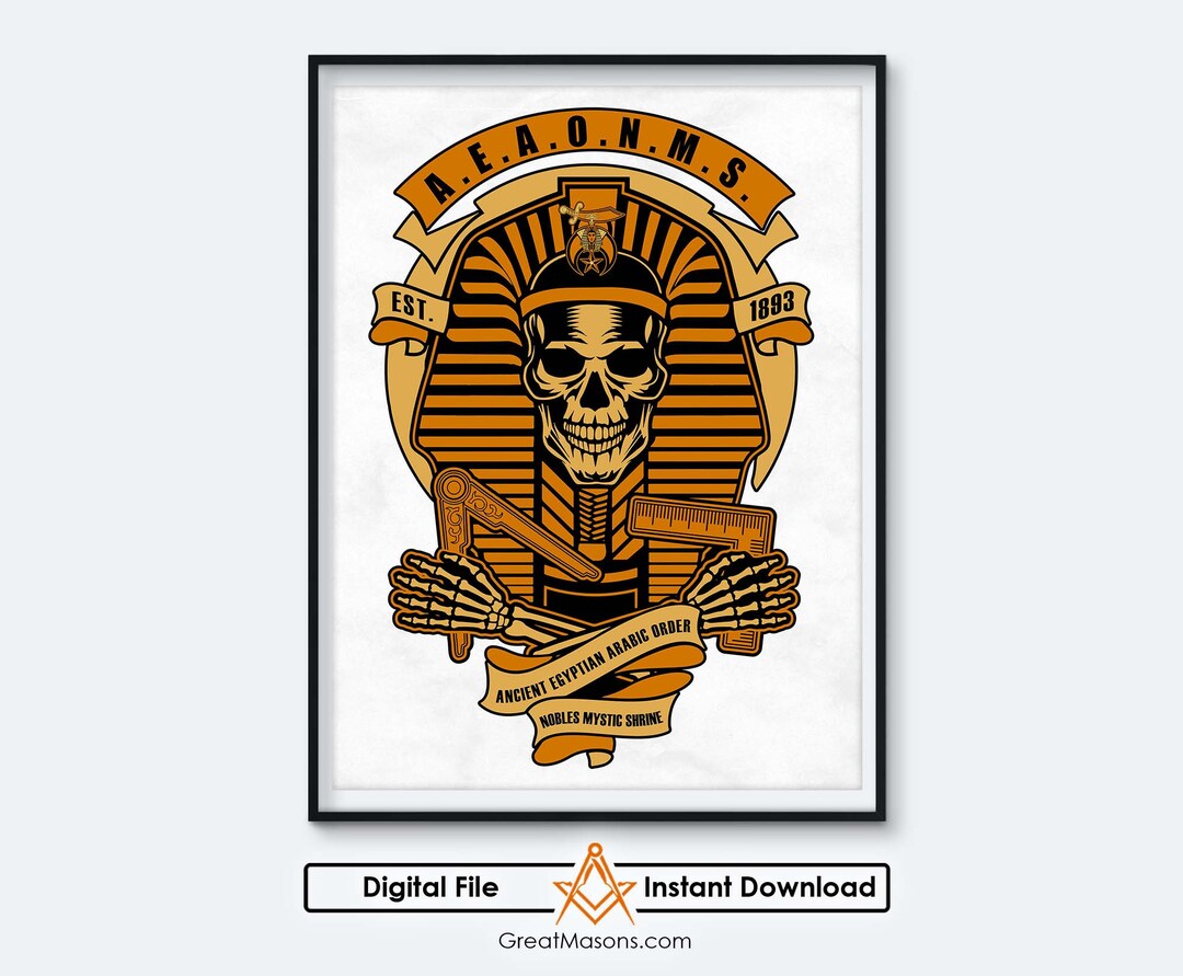 Shriner AEAONMS Pharaoh Skull Est.1893 King of the Desert Shriners ...