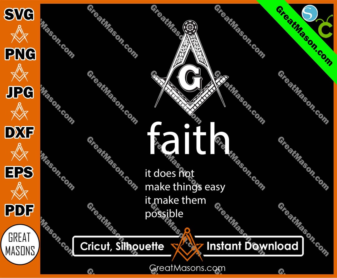Freemasons Symbol Faith Make Them Possible File - Great Masons Design ...