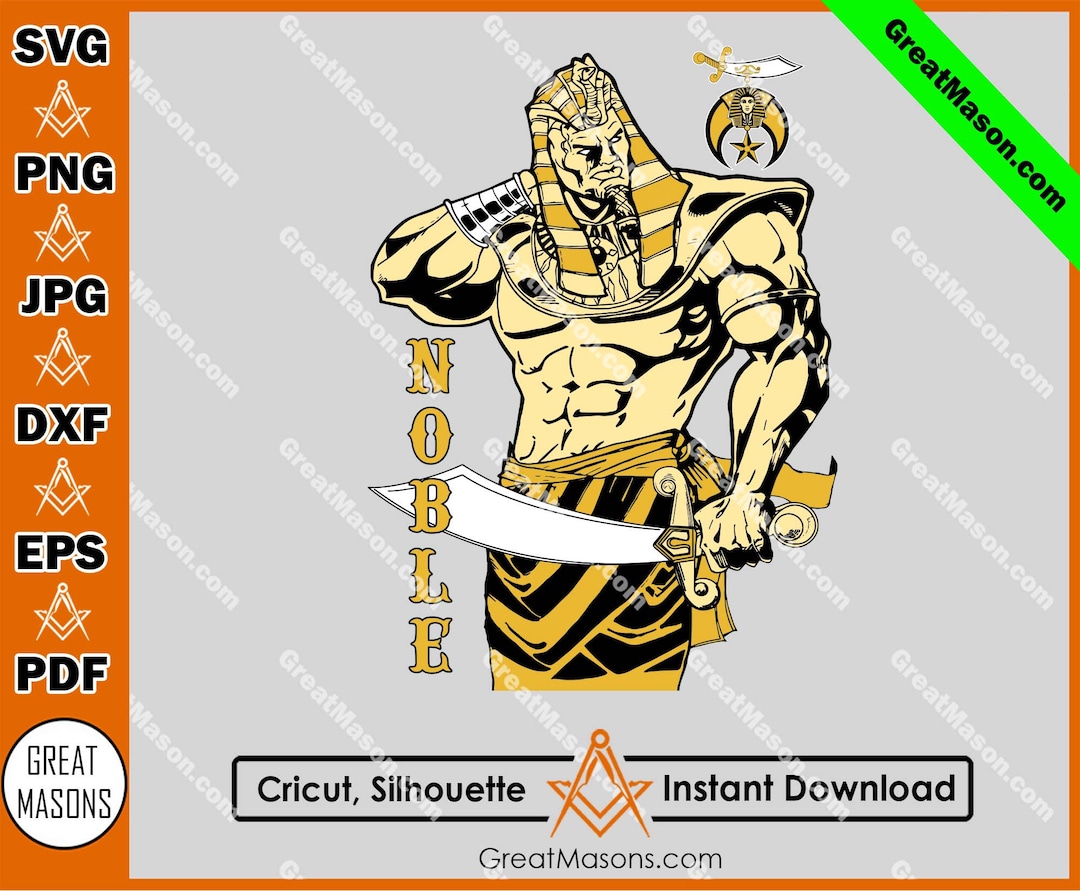 Noble Mystic Shrine Pharaoh King of the Desert Shriner AEAONMS Masonic ...