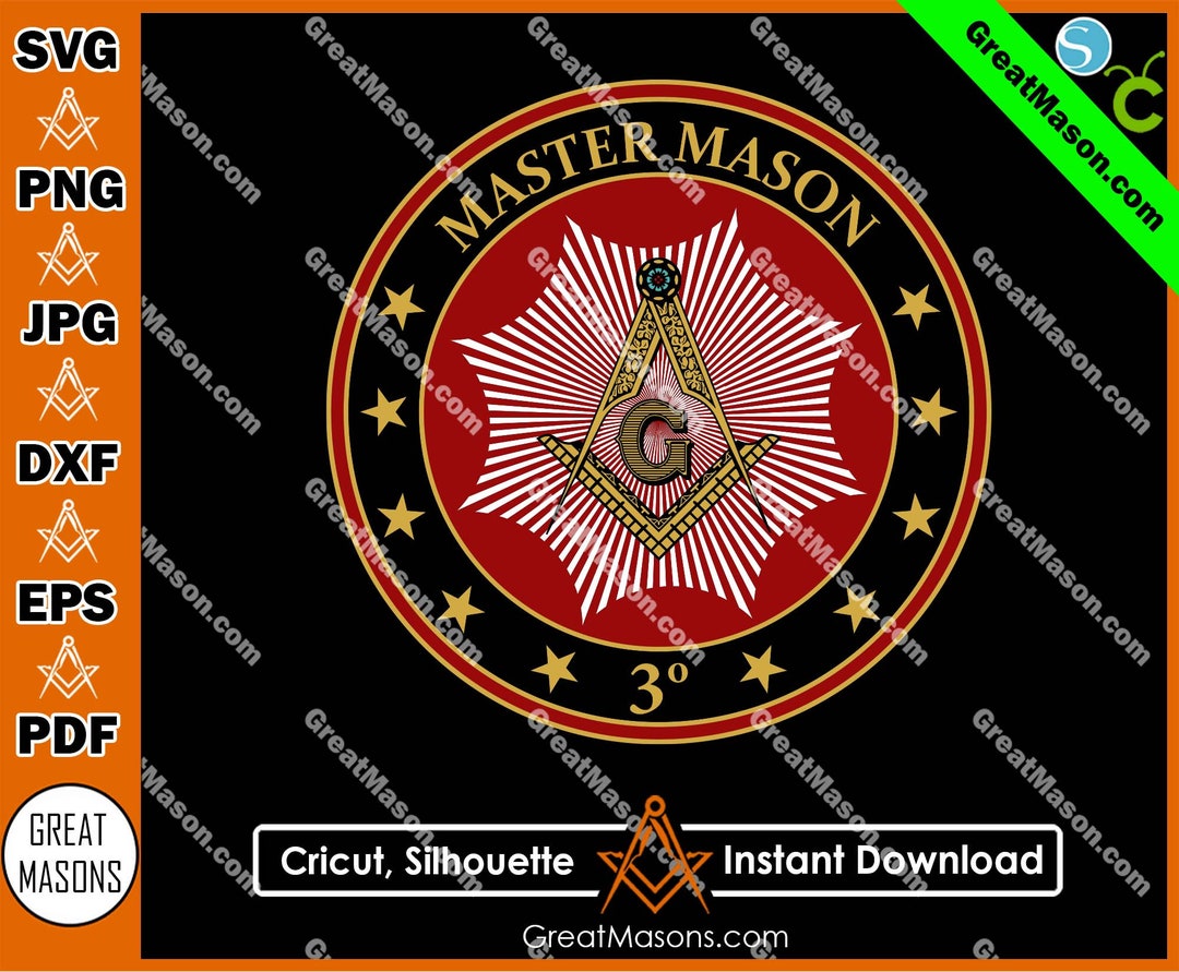 MASTER MASON 3 on the Level Masonic Symbol File- Great Masons *SVG, Png ...