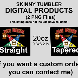 OES Past Matron Vintage Worthy Matron Star Symbol 20oz 30oz Skinny ...