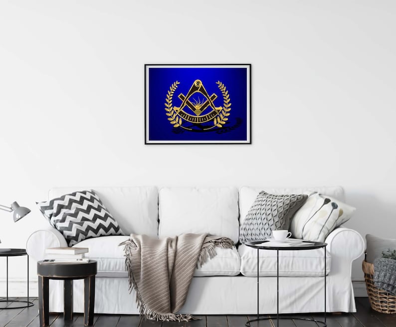 Mason Past Master Blue Emblems Symbol Masonic Square & - Etsy