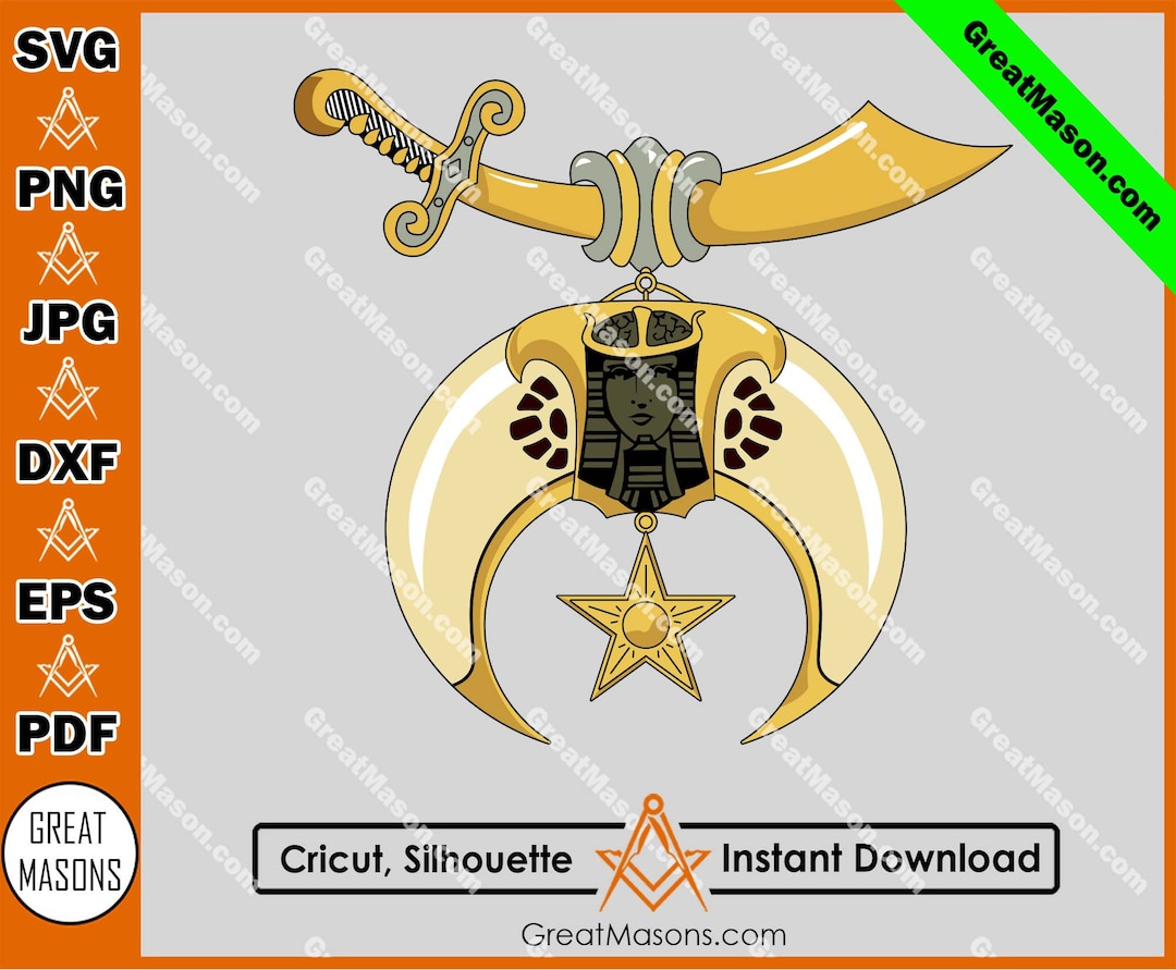 Daughters of Sphinx Shriner Scimitar Crescent and Star Logo Symbol ...