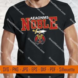 Nobles Mystic Shrine AEAONMS Shriner Scimitar Crescent and Star Great ...