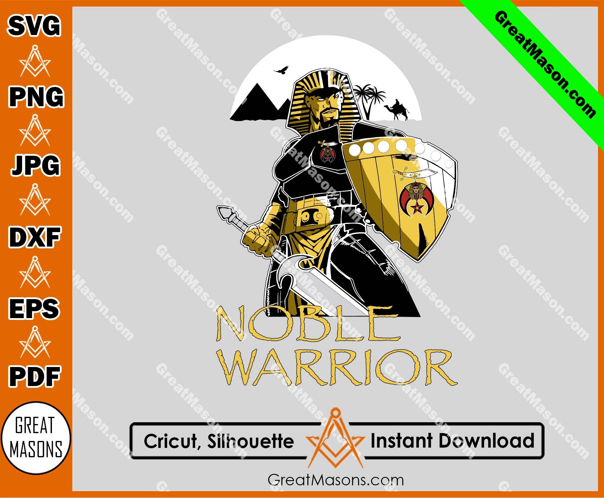 Shriner Noble Warrior Pharaoh With Shield and Sword Desert - Etsy