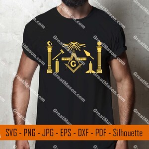 Masonic Well Equipped Columns Pillars Symbols - Great Masons *SVG, Png ...