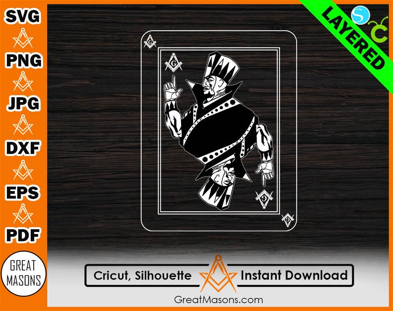 King Card Freemason Masonic Digital File Great Masons Design - Etsy