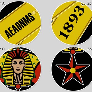 Nobles Mystic Shrine 1893 AEAONMS Dog Tag Scimitar Crescent Star ...