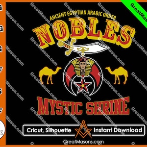 Nobles Mystic Shrine AEAONMS Camel Pyramid Shriner Scimitar Crescent ...