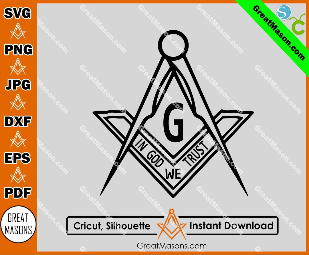 Mason in God We Trust Symbol Masonic Digital File - Great Masons *SVG ...