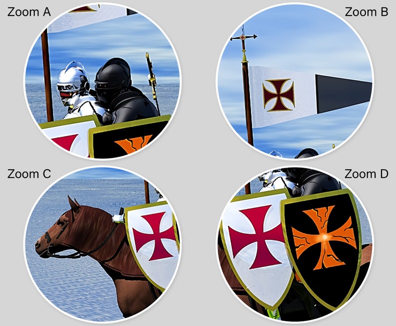 Knights Templar Crusader York Rite Masonic Freemason 3D Art - Etsy