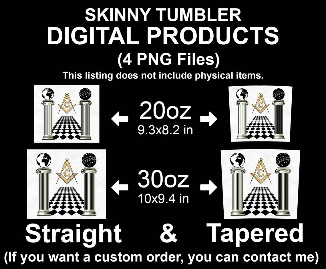 Masonic Columns Pillar Chess Board Floor 20oz 30oz Skinny - Etsy