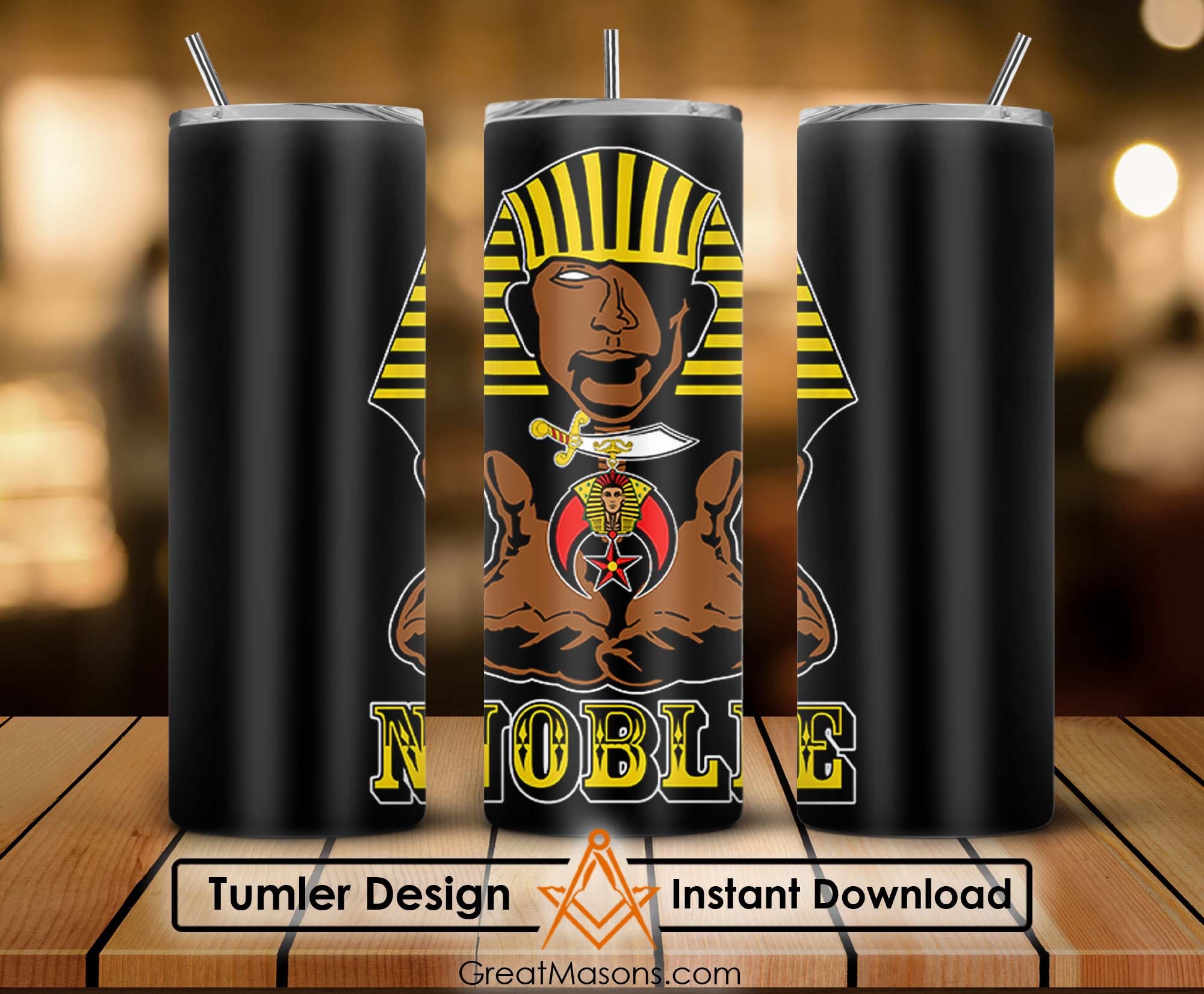 Noble Mystic Shrine Pharaoh Symbol in Hand AEAONMS 20oz 30oz - Etsy