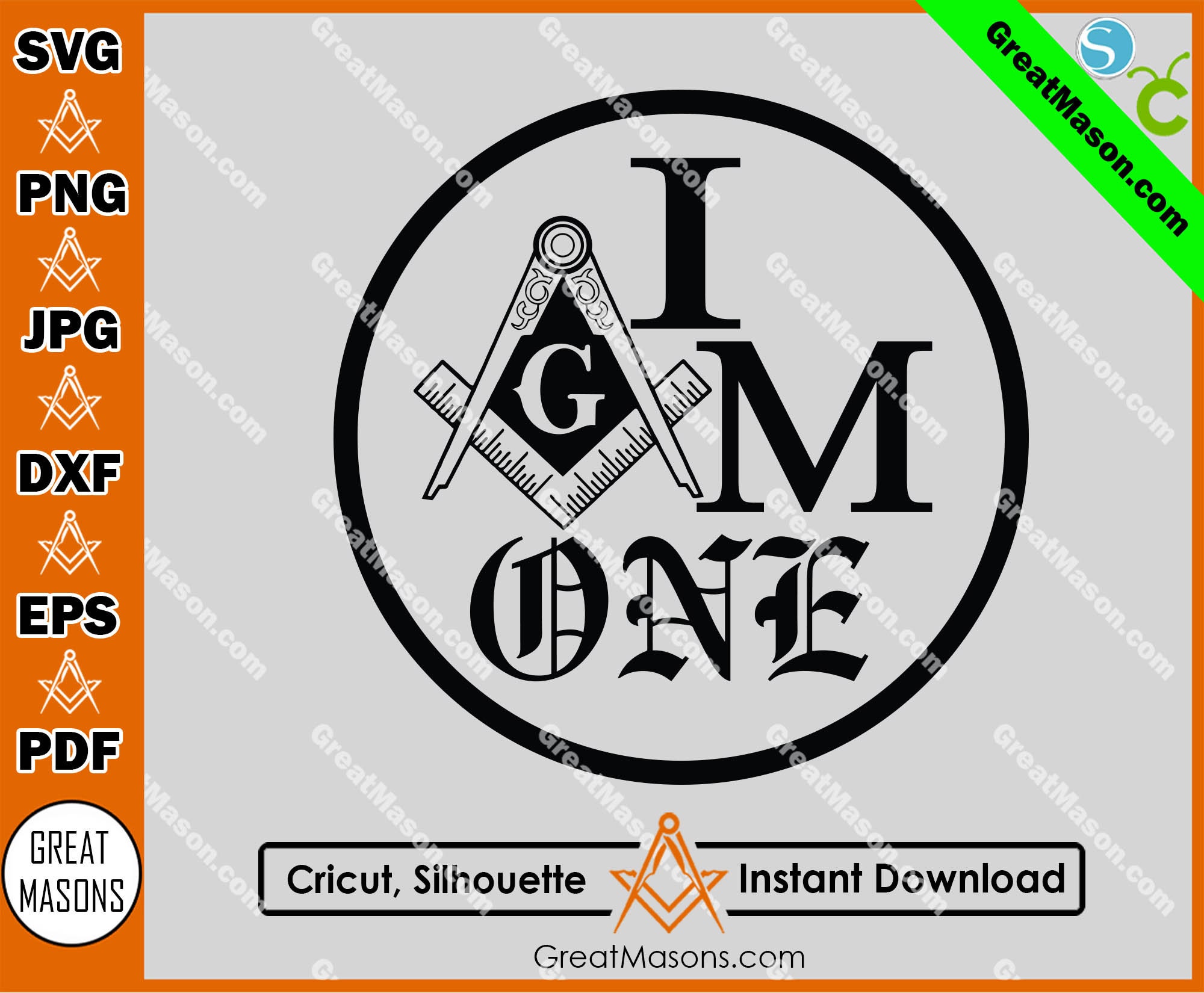 Freemason I Am One Masonic Digital File - Great Masons Design *SVG, Png ...