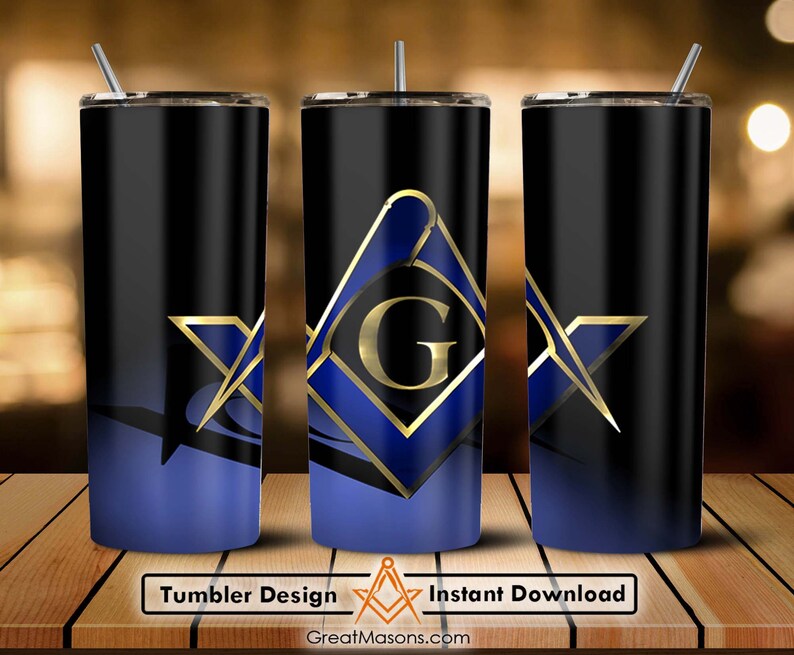 Masonic Logo Symbol Freemasons Blue Light in the Dark Great - Etsy