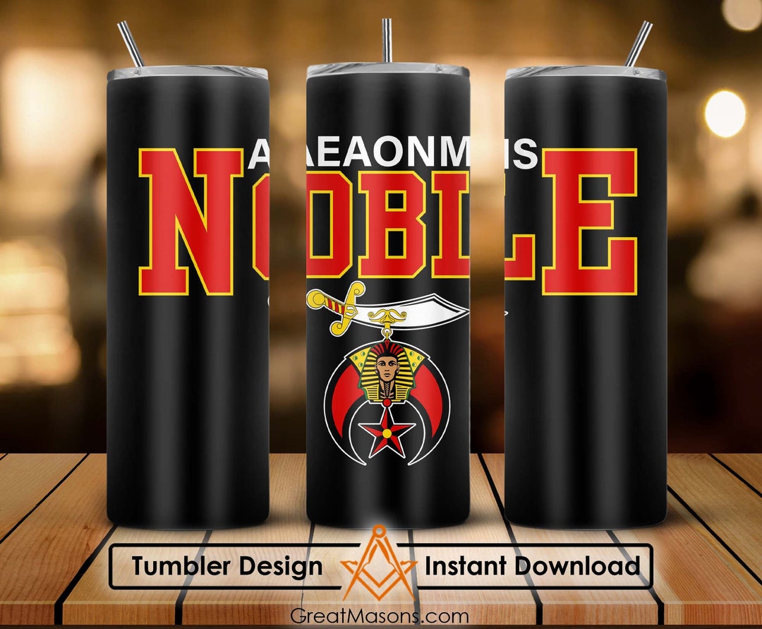 Nobles Mystic Shrine 1893 AEAONMS Shriner Scimitar Crescent Star 20oz ...