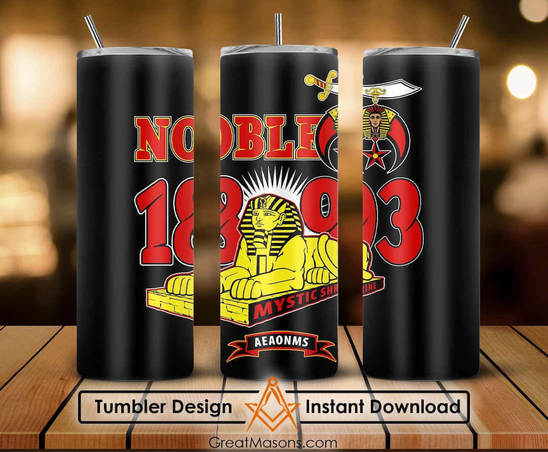 Nobles Mystic Shrine Sphinx 1893 AEAONMS Shriner Scimitar 20oz 30oz ...